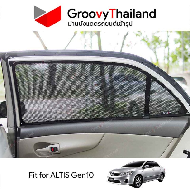TOYOTA ALTIS Gen10 (4 pcs) - Groovy Thailand ม่านบังแดดรถเข้ารูป