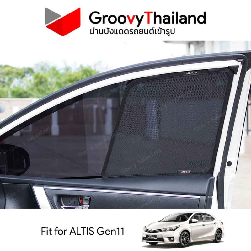 ม่านบังแดด TOYOTA ALTIS Gen11 เรียบหรูเข้ารูป ติดง่าย ไม่ต้องเจาะรถ
